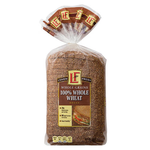 L'oven Fresh 100% Whole Wheat Wide Pan Bread, 24 oz